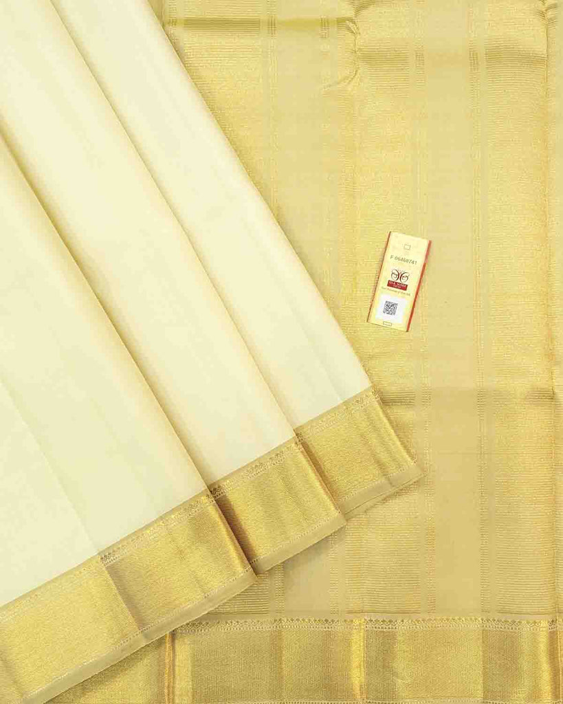 Classic Kancheepuram Wedding Silk Sarees In Sandal With Intricate Gold – BM Silks
